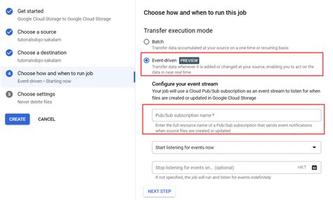 Event Driven Transfer On Storage Transfer Service For Google Cloud Storage