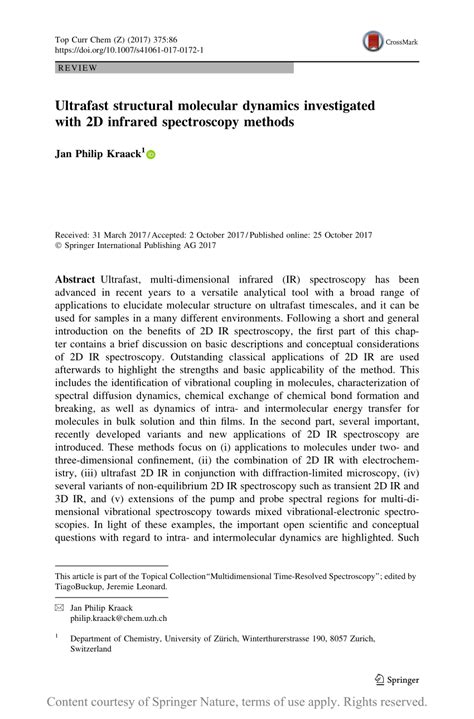 Ultrafast Structural Molecular Dynamics Investigated With 2d Infrared Spectroscopy Methods