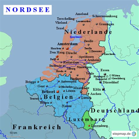 Niederlande Und Belgien Von Mieszko Landkarte Für Mitteleuropa