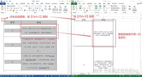 Word表格复制到excel中一行变多行，怎么办？ 知乎
