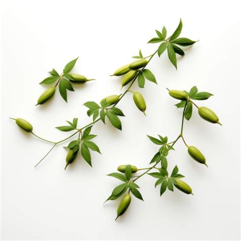 Premium Ai Image Top View Minimalistic Of An Isolated Papaya Tree