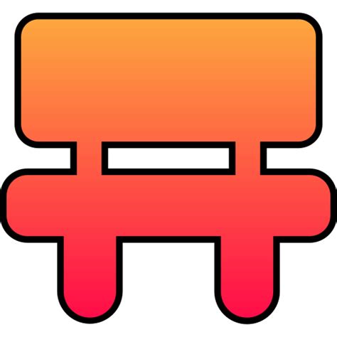 bench generic gradient lineal color icon