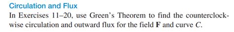 Solved Circulation And Flux In Exercises Use Green S Chegg