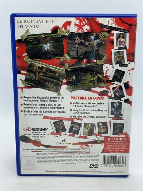 Mortal Kombat Deadly Alliance Ps2 Playstation 2 Retrobroker