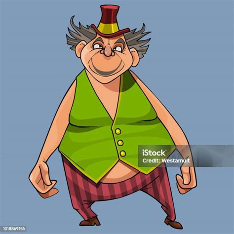 작은 모자에 만화 뚱 서커스 수행자 공연자에 대한 스톡 벡터 아트 및 기타 이미지 공연자 남자 놀이 Istock