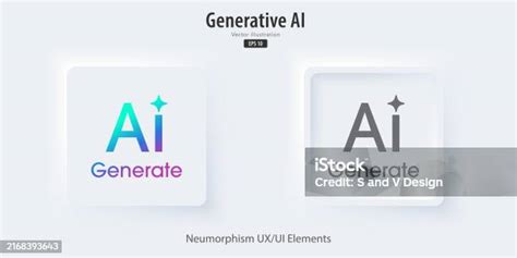 Ai 아이콘을 생성합니다 아이콘 기호가 있는 활성 및 비활성 3d 버튼 집합입니다 뉴모피즘 스타일 앱 및 웹을 위한 Ui Ux 디자인 벡터 일러스트 레이 션 0명에 대한