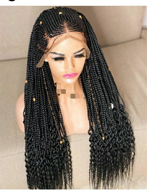 Braided Wig Full Lace Frontal Braided Wig Nigeria Woman Etsy
