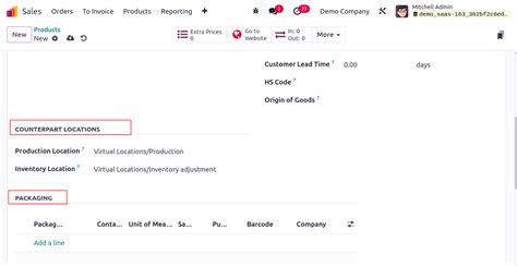 Products In Odoo 17 Sales Odoo V17 Enterprise Edition Book