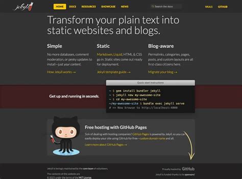 Jekyll Jekyll Themes And Templates