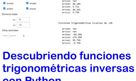 Online Course Descubriendo Funciones Trigonométricas Inversas Con