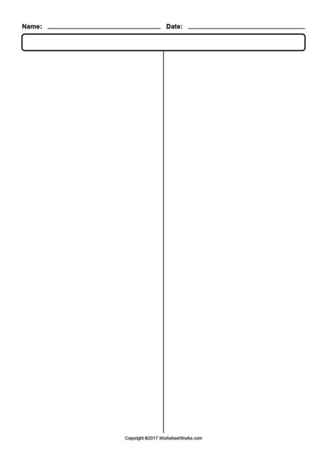 T Chart Templates Printable Chart Templates