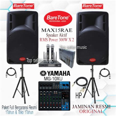 Jual Paket Sound System Speaker Aktif 15 Inch Mixer Audio YAMAHA