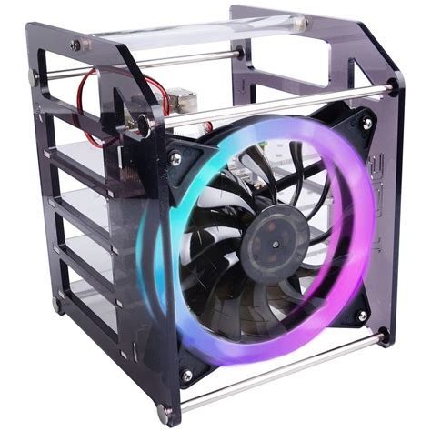 GeeekPi New Raspberry Pi Cluster Case Raspberry Pi Rack Case Stackable Case With Cooling Fan