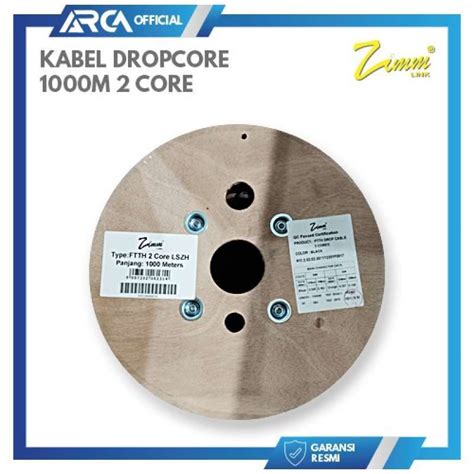 Promo Kabel Dropcore Ftth Fiber Optic Zimmlink 2 Core 3 Sling 1000M
