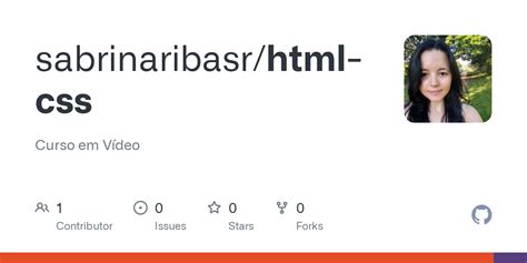 github sabrinaribasr html css curso em vídeo