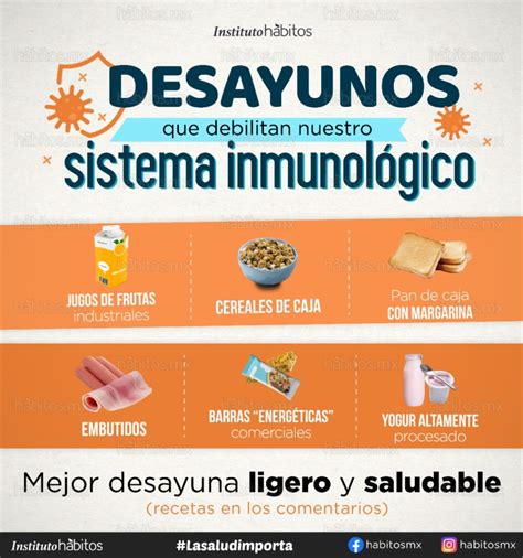 Desayunos que debilitan nuestro sistema inmunológico Hábitos Health