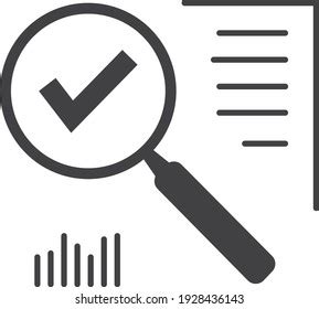 Magnifying Glass Like Audit Assess Icon Stock Vector Royalty Free