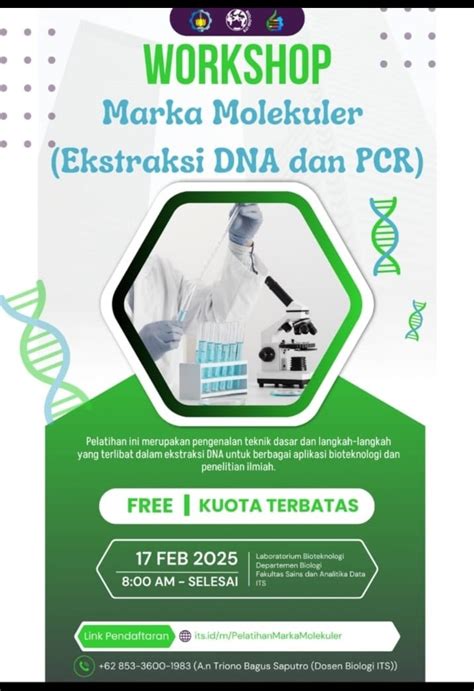 Workshop Marka Molekuler Ekstraksi Dna Dan Pcr Departemen Biologi