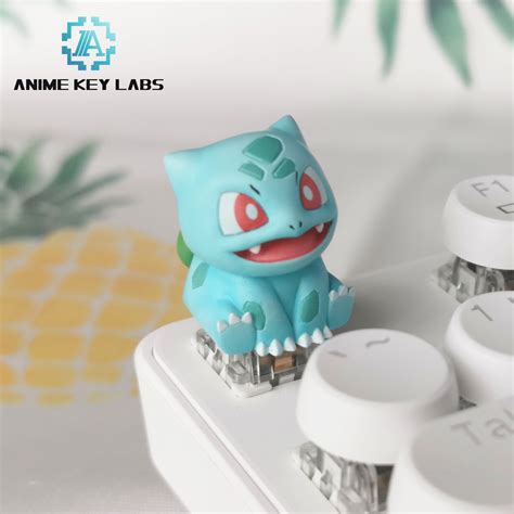 Artisan 3d Bulbasaur Resin Keycap Handmade Pokemon Keyboard Accessory