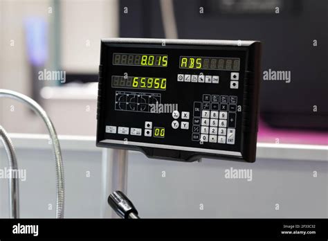 Axis Digital Readout Console For Lathe Machine Selective Focus Stock Photo Alamy