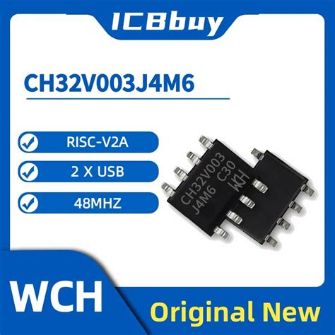 CH32V003J4M6 Industrial Grade MCU RISC V2A Single Wire Serial Debug