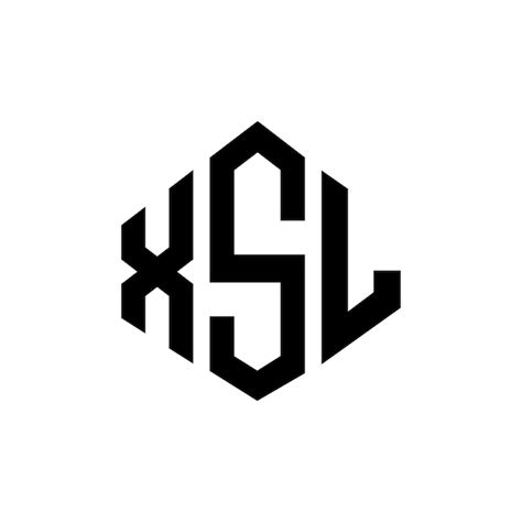 Xsl Letter Logo Design Mit Polygon Form Xsl Polygon Und Würfelform Xsl