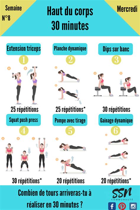 SÉANCE haut du corps 30 minutes TOP CHRONO Par Sport Santé