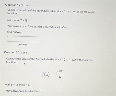 Solved Question 19 1 ﻿pointcompute The Value Of The Second