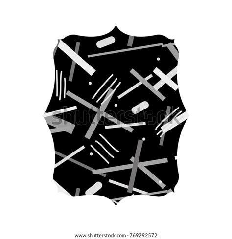 Grayscale Rectangle Geometric Figure Style Background Stock Vector