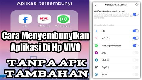 Cara Menyembunyikan Aplikasi Di Hp VIVO Tanpa Aplikasi Tambahan YouTube