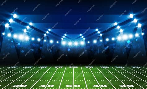 American Football Field Lights Background