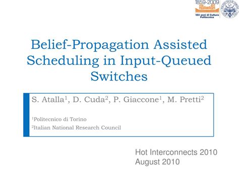 Ppt Belief Propagation Assisted Scheduling In Input Queued Switches