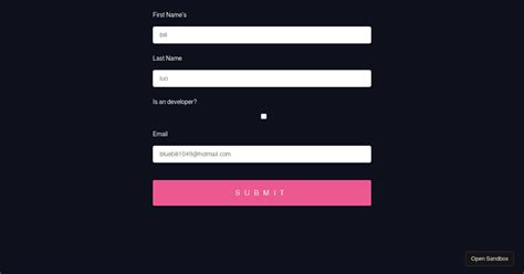 React Hook Form HandleSubmit V Forked Codesandbox