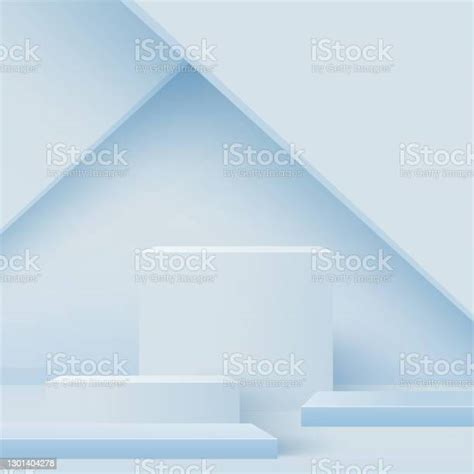 파란색 기하학적 3d 연단과 추상적 인 배경 벡터 일러스트레이션 0명에 대한 스톡 벡터 아트 및 기타 이미지 0명 3차원