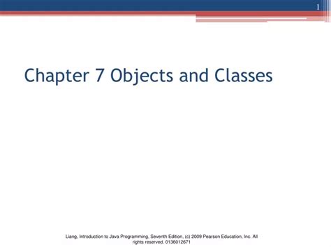 Ppt Chapter 7 Objects And Classes Powerpoint Presentation Free