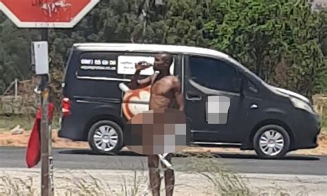 Naked Man Causes Traffic To Back Up At Muldersdrift Intersection