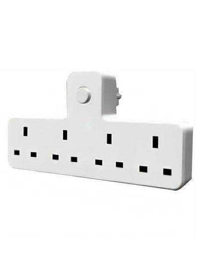 4 Way Power Socket Adapter Compact 4 Socket Plug Extension For Efficient Multi Device Charging