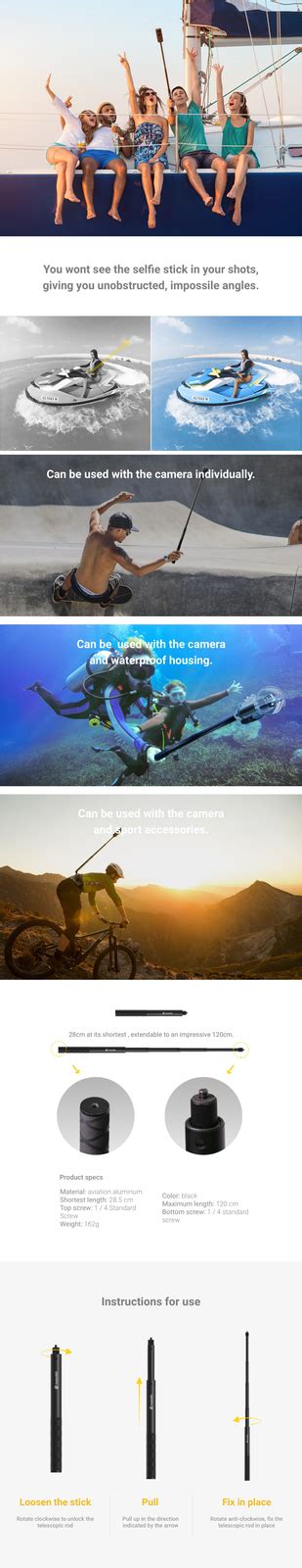 Insta360 One R Selfie Stick