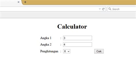 PHP Cara Membuat Kalkulator Sederhana