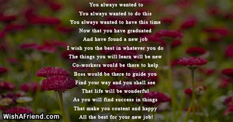 Good Luck Poems For New Job
