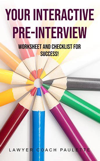 Your Interactive Pre Interview Worksheet And Checklist For Success