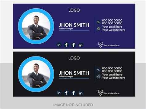 premium vector e mail signature design template