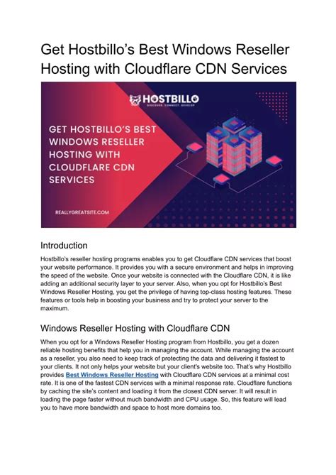 Ppt Get Hostbillos Windows Reseller Hosting With Cloudflare Cdn
