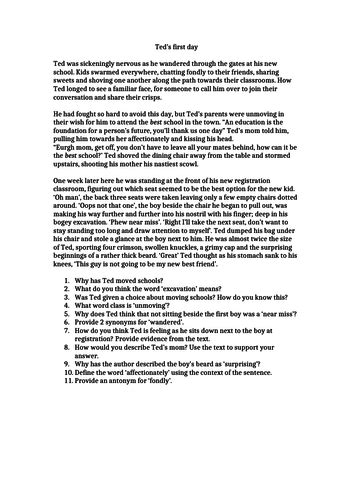 Comprehension Y45 Inference Skills And Vocabulary Focus Teaching