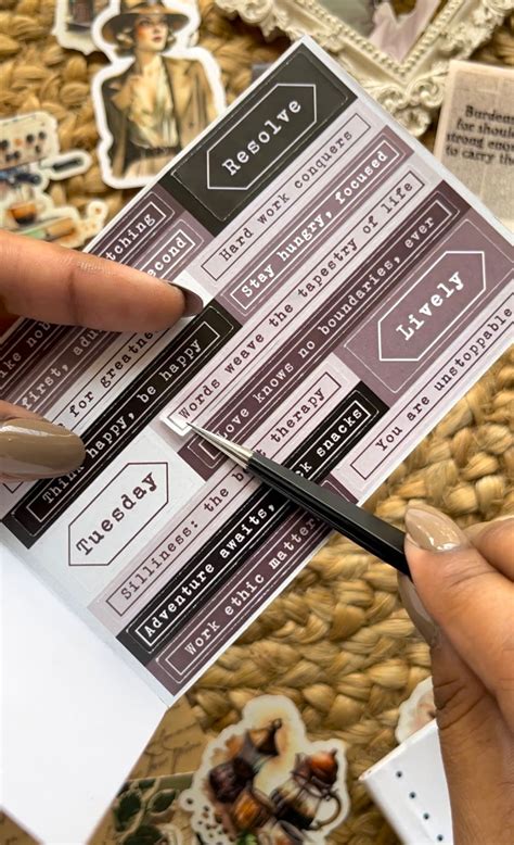 Aesthetic Quote Sticker Book Black Shop Abc
