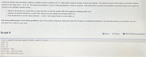 Solved Code Has Already Been Provided To Define A Vartable A
