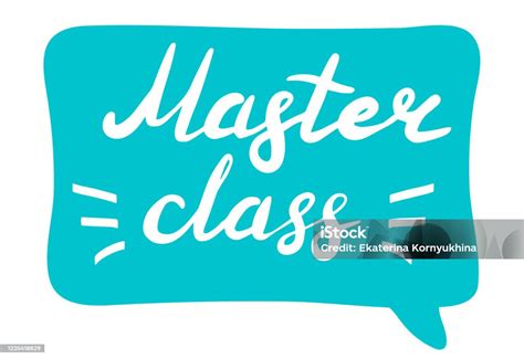 Master Class Concept Déducation En Ligne Logo Insigne Affiche Modèle De