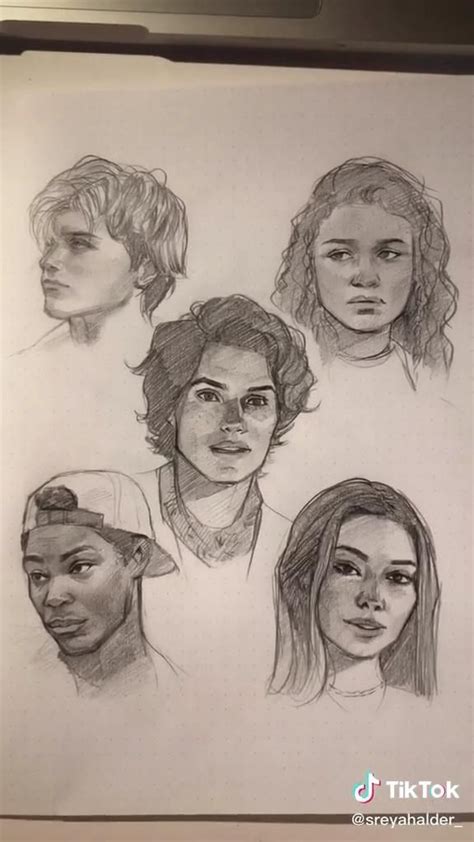 Outer Banks Cast Drawn Eskiz Çizim Fikirleri Figür çizimleri