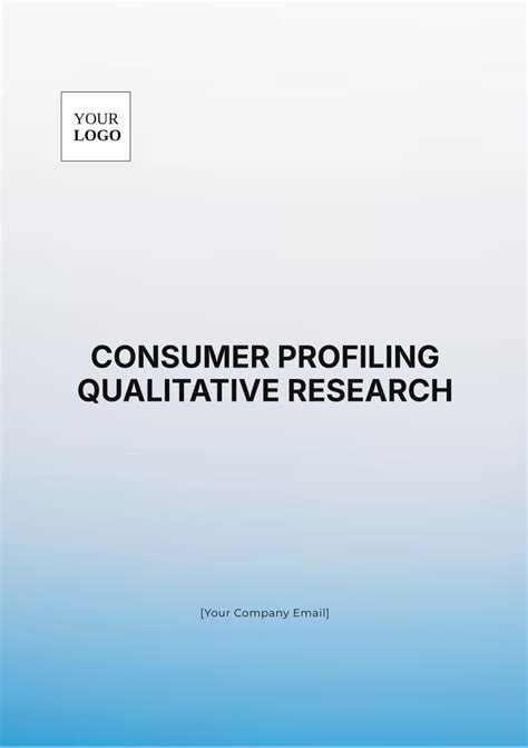 Free Consumer Profiling Qualitative Research Template to Edit Online