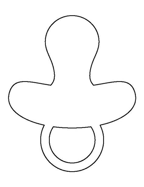 Pacifier Pattern Use The Printable Outline For Crafts Creating